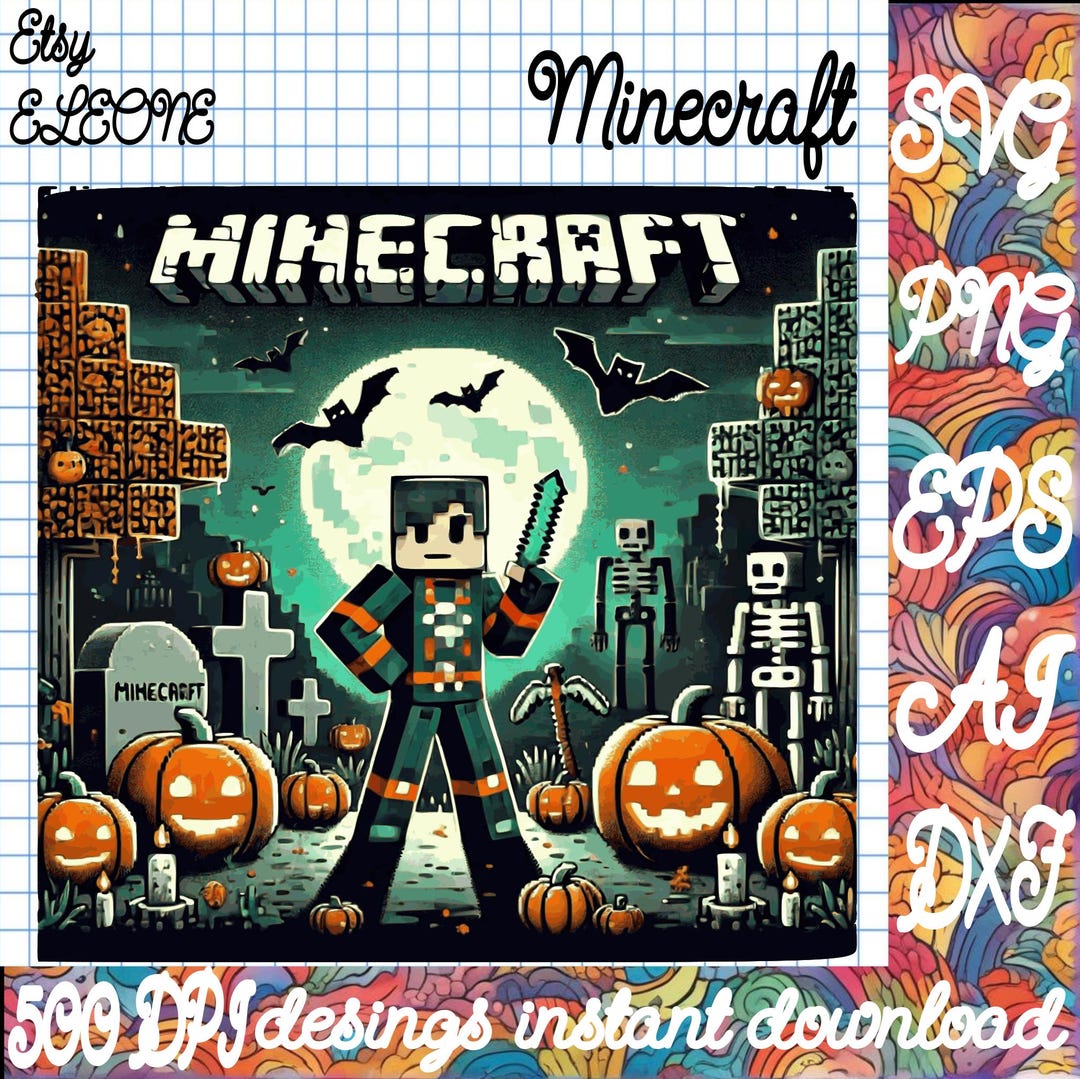 Minecraft SVG Bundle Pixel Art Svg for Laser Cutting Crafting Files for ...