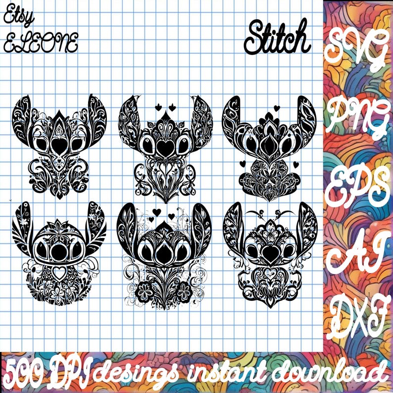 Lilo and Stitch SVG - Digital Download, Stitch SVG, Lilo and Stitch Svg ...