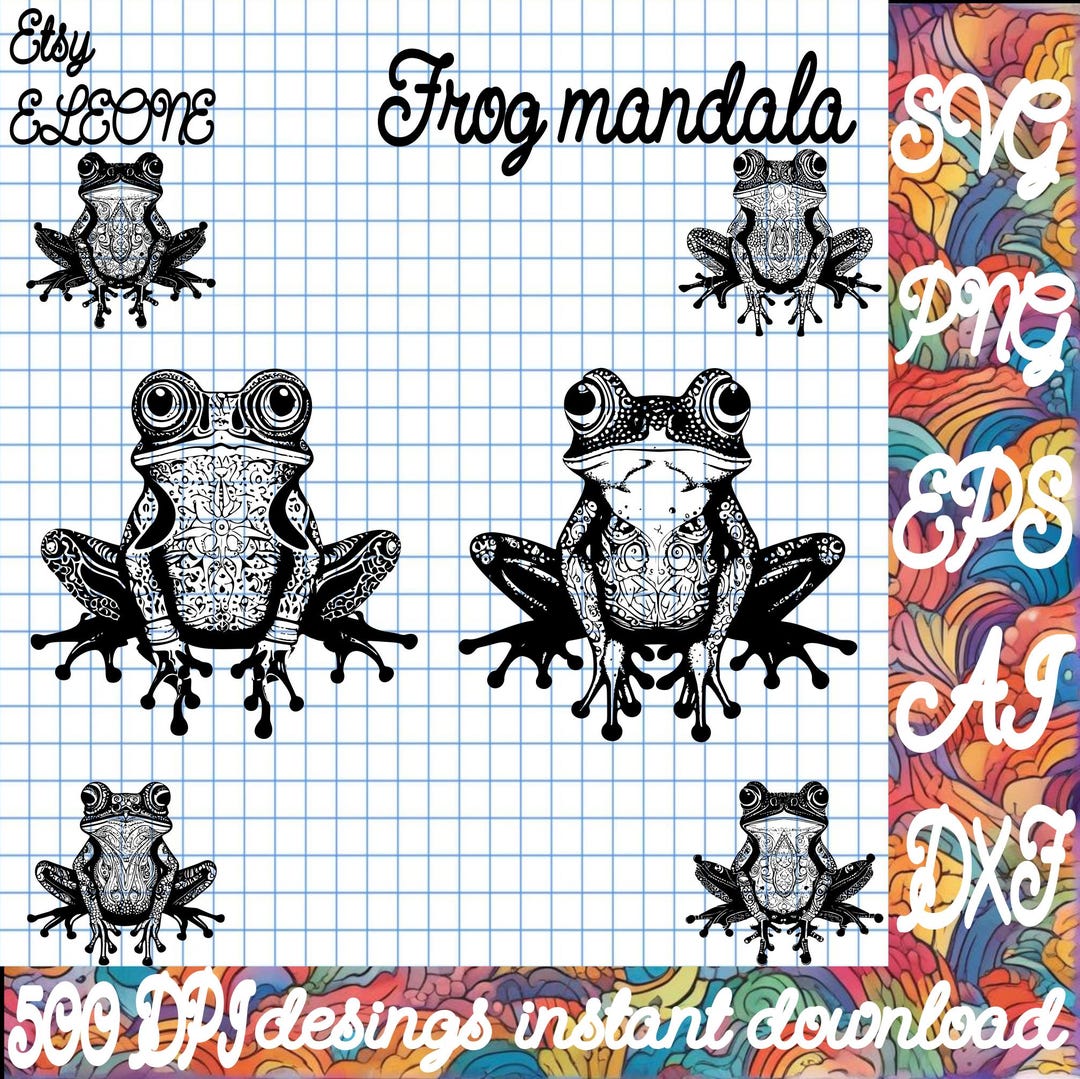 Frog Svg File, Frog Png, Frog Dxf, Frog Cricut File, Frog Laser ...