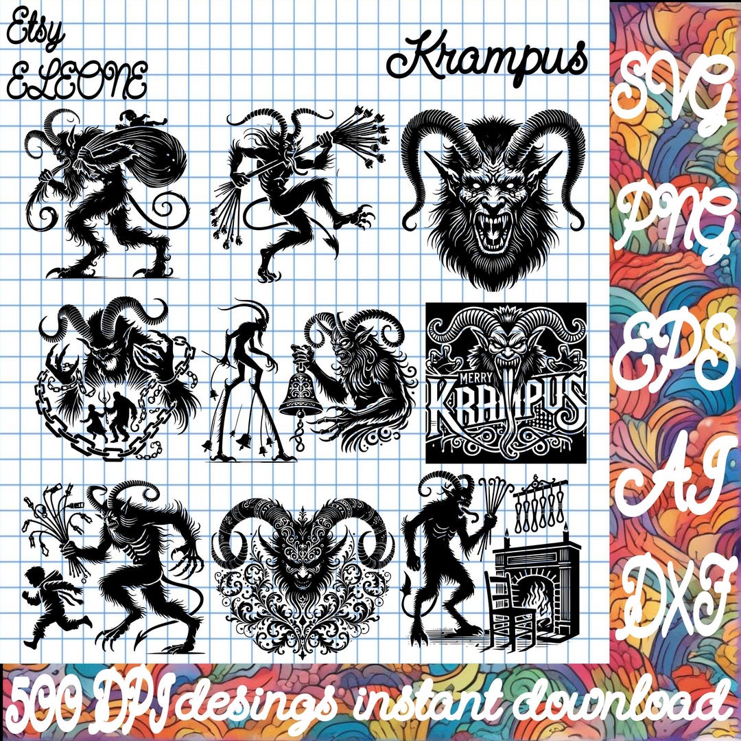 Krampus Svg, Christmas Monster Demon Devil, Krampus Christmas Clipart ...