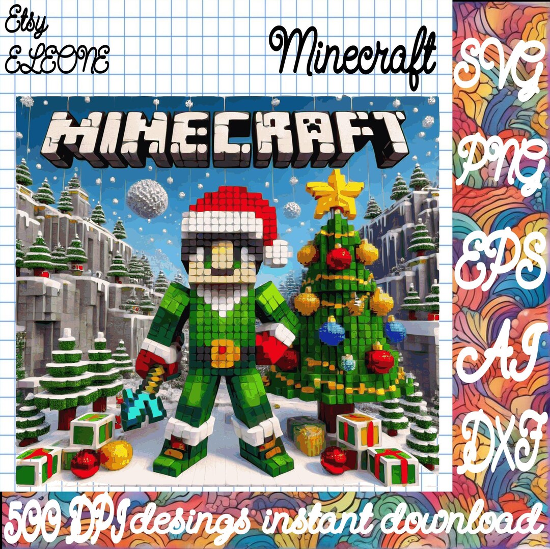 Minecraft SVG Bundle Pixel Art Svg for Laser Cutting Crafting Files for ...