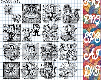 Felix the Cat Svg Png DXF AI EPS | Cutting File for Cricut and ...