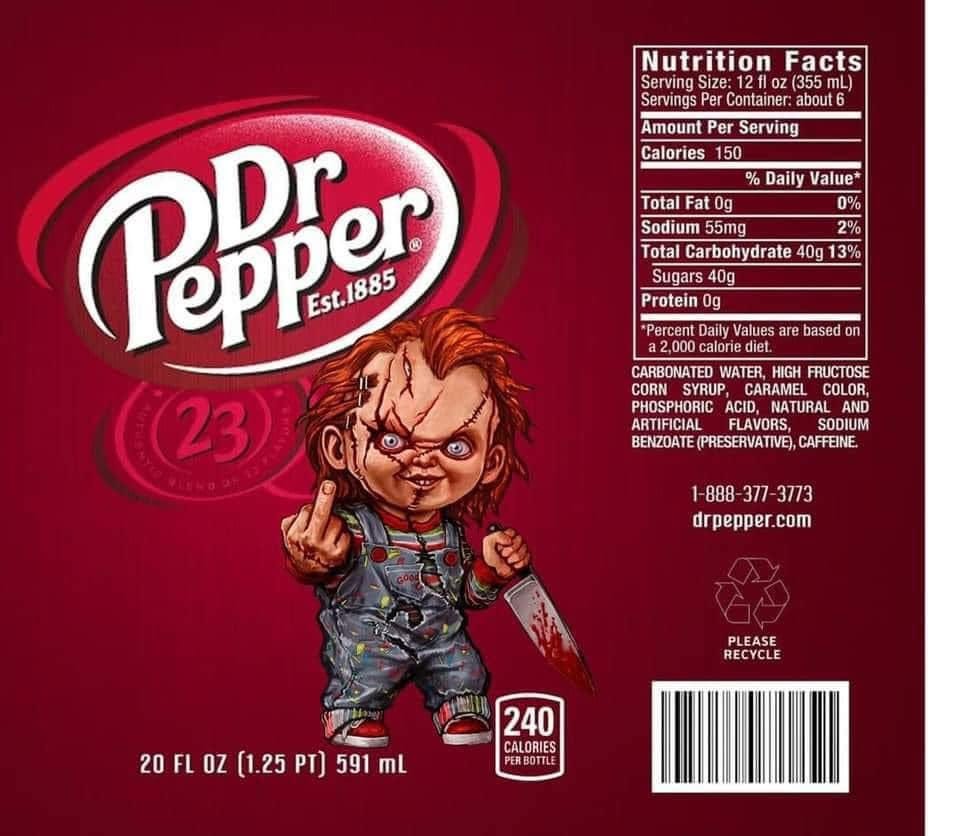 Chucky Dr Pepper Tumbler Wrap - Etsy