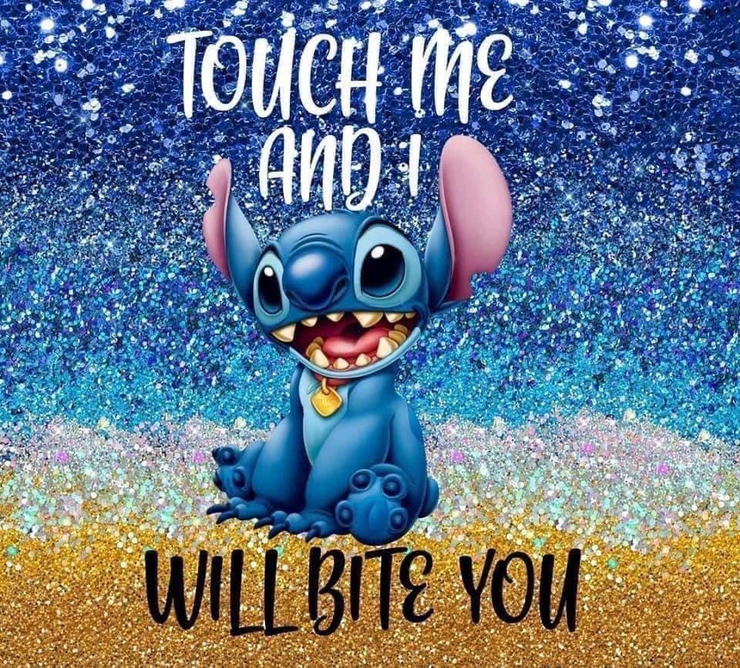 Touch Me and I Will Bite You Stitch Tumbler Wrap - Etsy