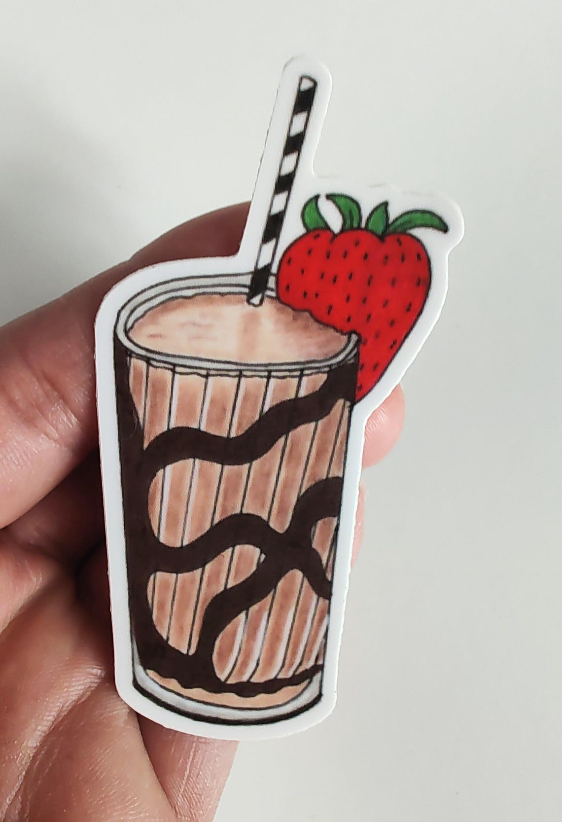 Chocolate Smoothie Vinyl Sticker - Etsy