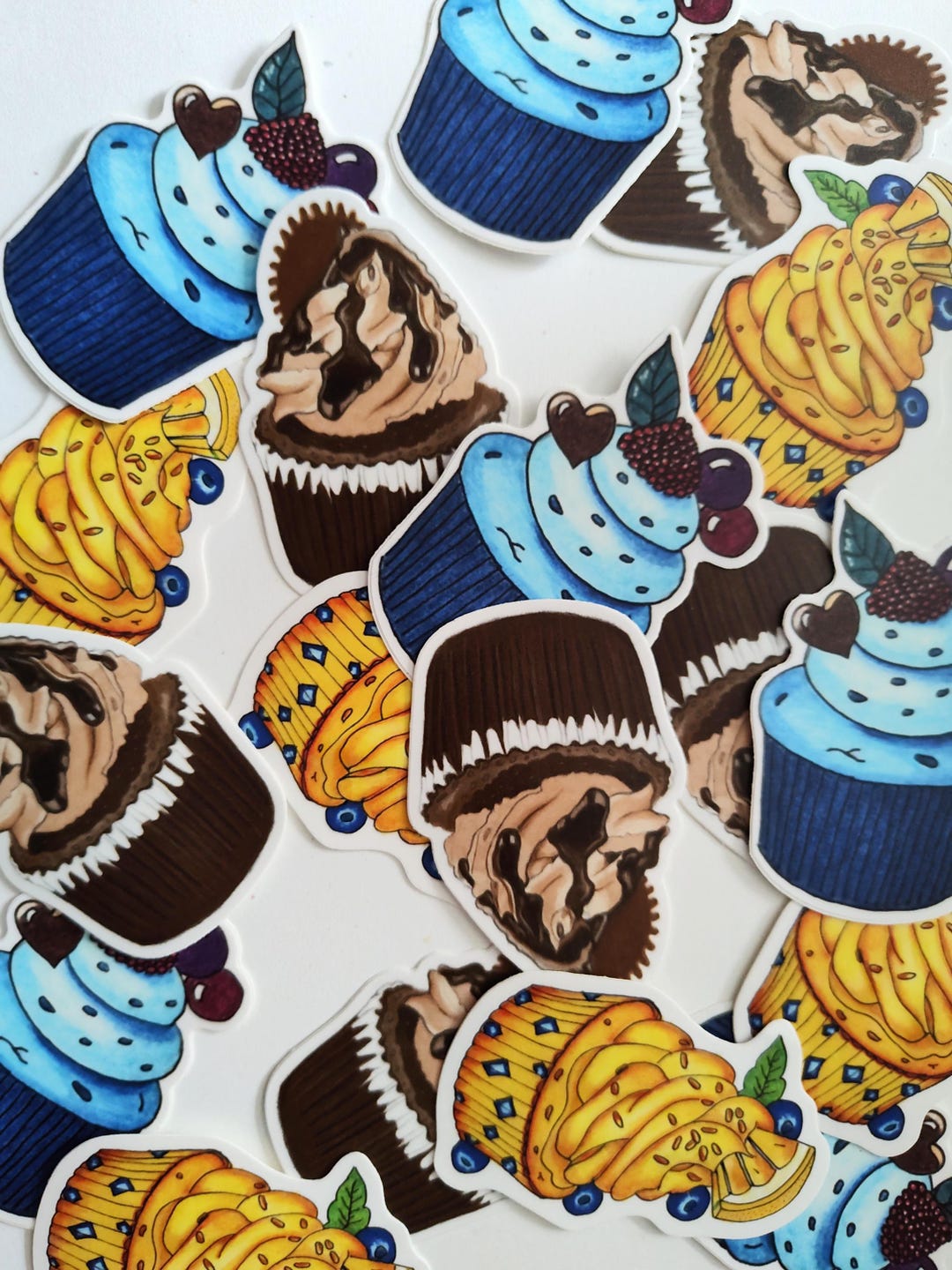 The Deluxe Cupcake Vinyl Sticker Pack - Etsy