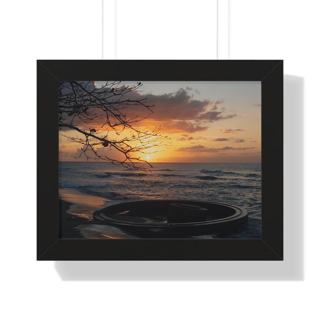 Wall Art, Sunset Beach Poster, Coastal Home Decor, Tropical Wall ...