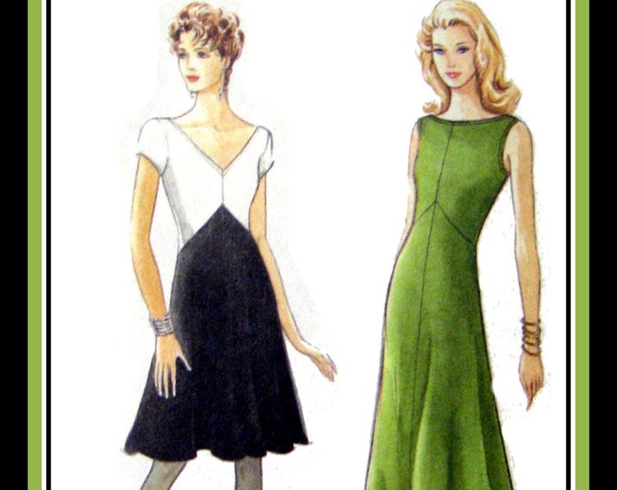 COLOR BLOCK Dress-vogue Sewing Pattern-two Styles-elegant - Etsy