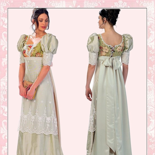 Regency Empire Dress Sewing Pattern - Etsy