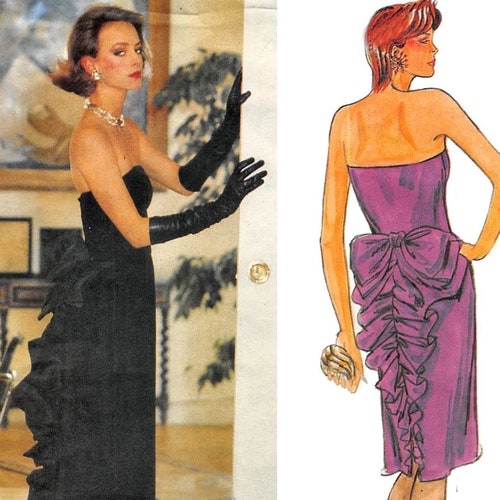 Vintage 1985-STUNNING EVENING Gown-cocktail Dress-vogue - Etsy