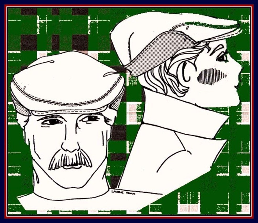 Vintage 1985-classic ENGLISH DRIVING Cap-designer Sewing Pattern ...