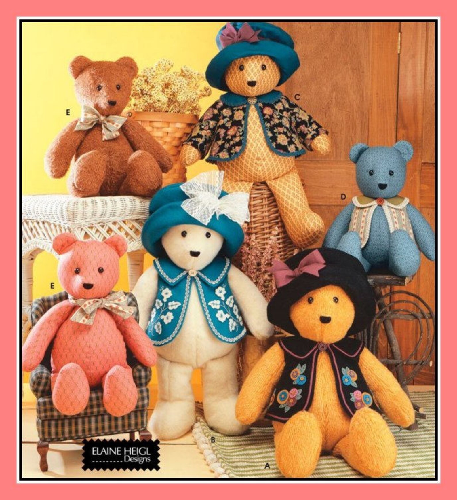 DESIGNER BEAR Collection-craft Sewing Pattern-stuffed Teddy | Etsy