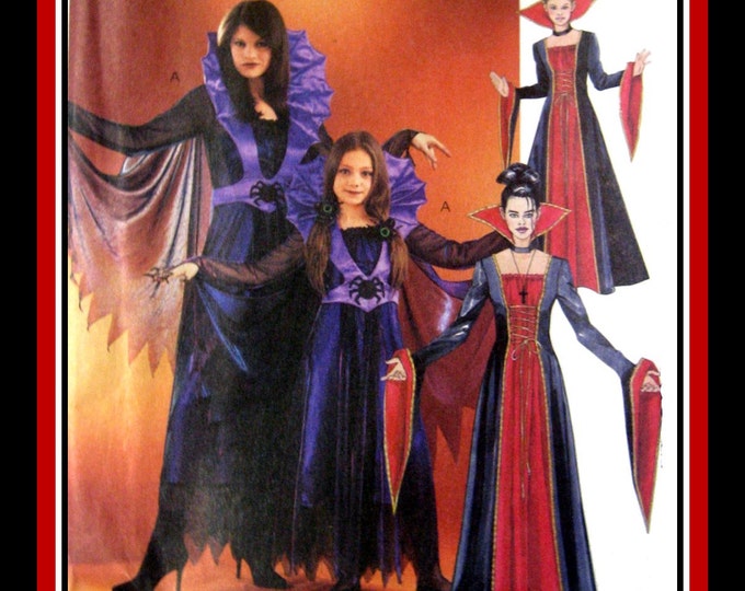 VAMPIRE Queen-costume Sewing Pattern-two Styles-cape-stand-up Collar ...