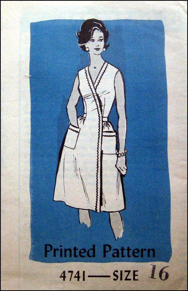Vintage 1965-FRONT WRAP Dress-mail Order Sewing Pattern-two - Etsy