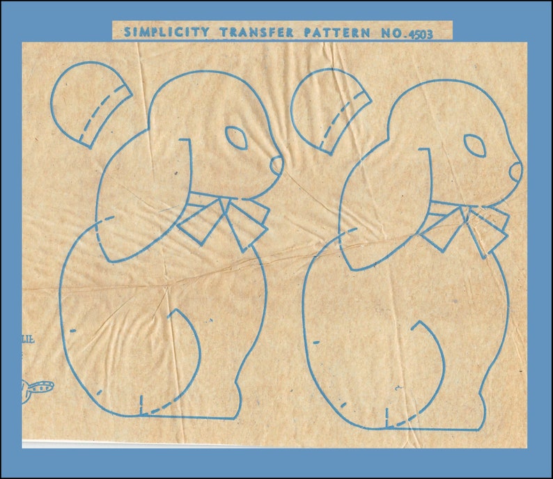 Vintage 1955-BUNNY RABBIT Robe-sewing Pattern-3 - Etsy