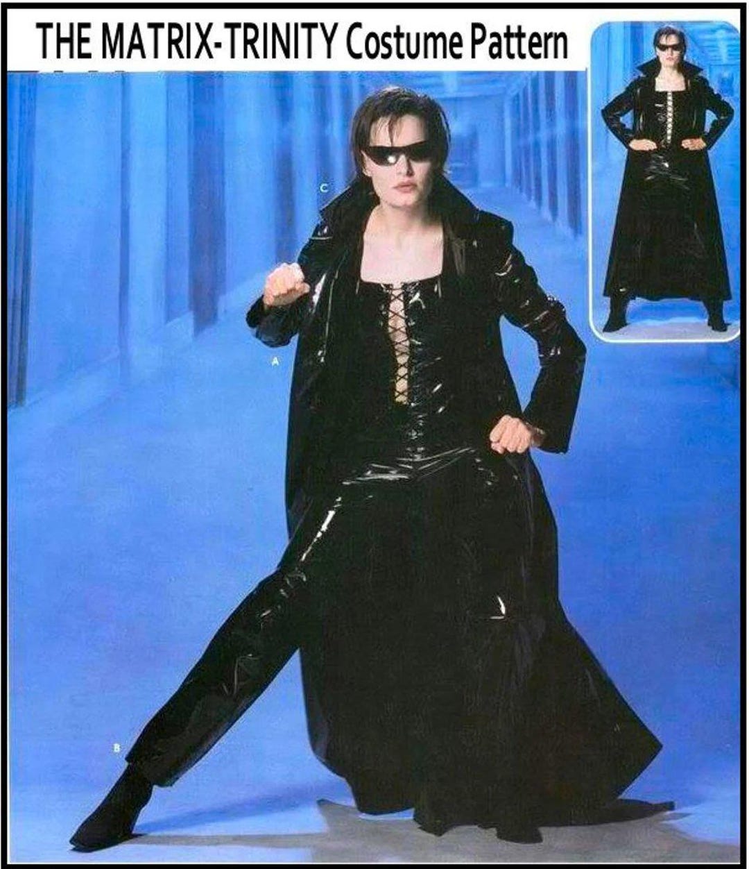 THE Matrix-trinity-costume Sewing Pattern-long Flared Duster Coat-wing ...