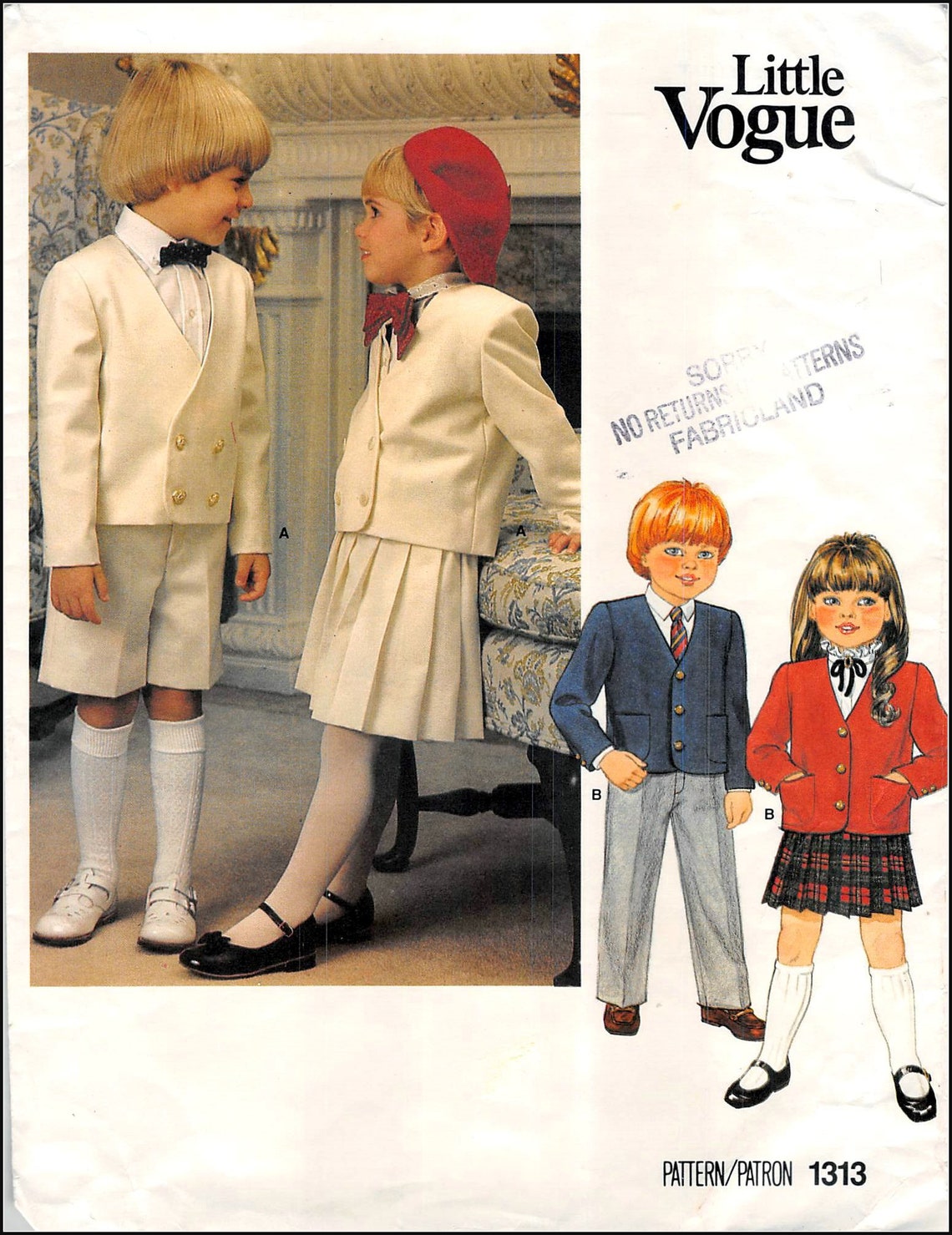 Vintage 1980s-posh MATCHING Outfits-vogue Sewing Pattern-toddler Boys ...
