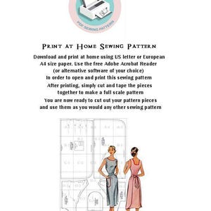 1968-ANGEL WING Dress-print-at-home-sewing Pattern-2 Styles-empire ...