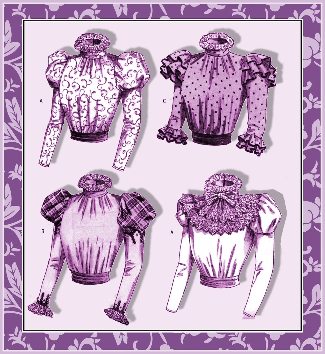 VICTORIAN LADIES Blouses-historical Sewing Pattern-three - Etsy