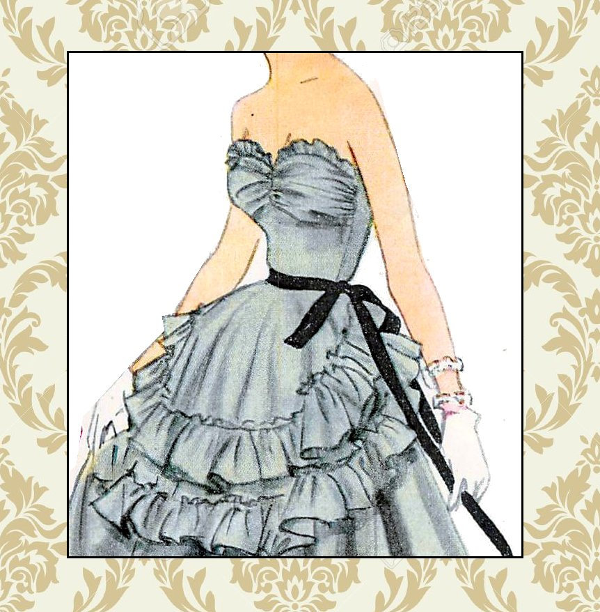 Vintage 1951-DREAMY BALL GOWN-Sewing Pattern-Bombshell | Etsy