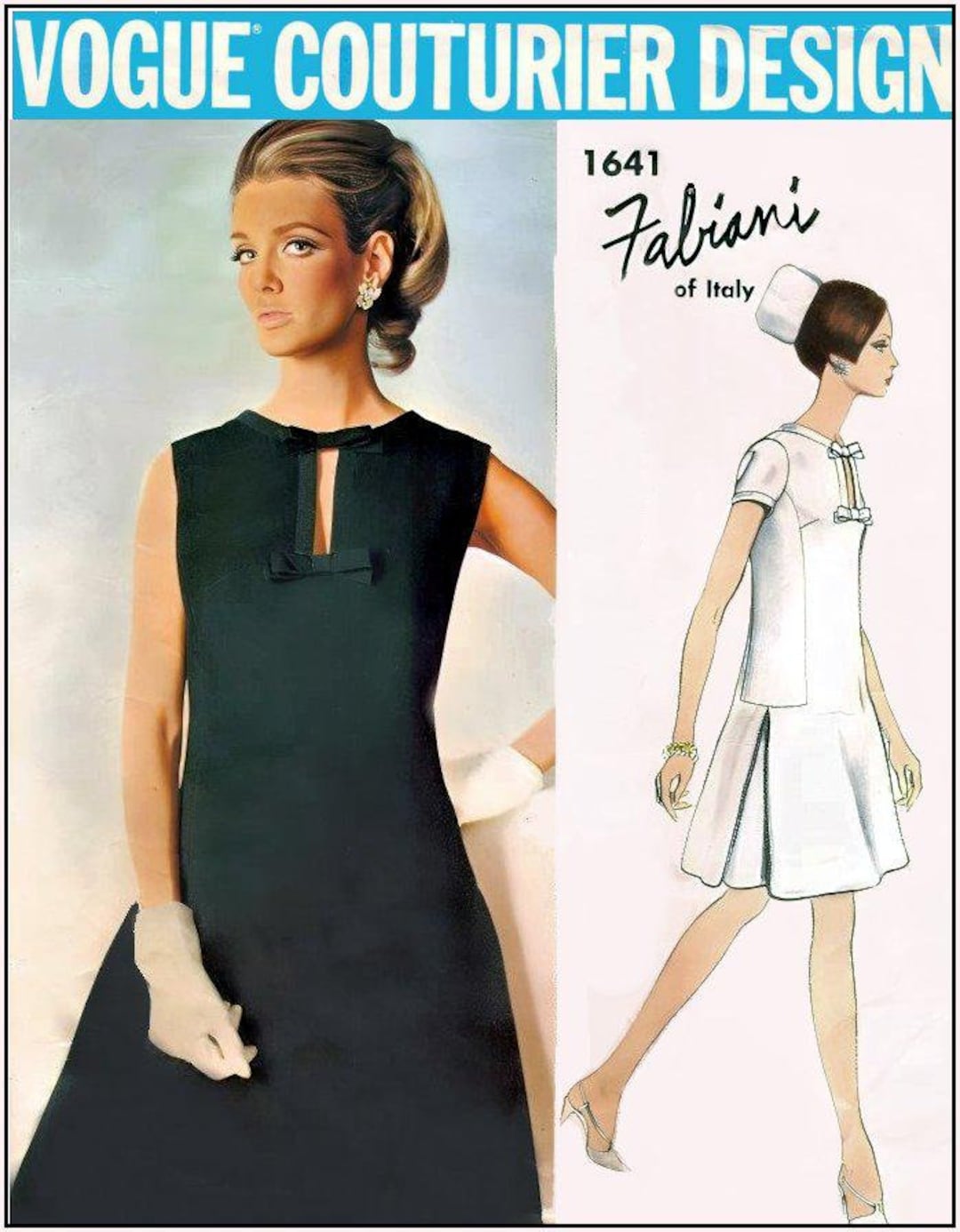 Vintage 1966-VOGUE COUTURIER Design-sewing Pattern-two Styles-sexy Chic ...