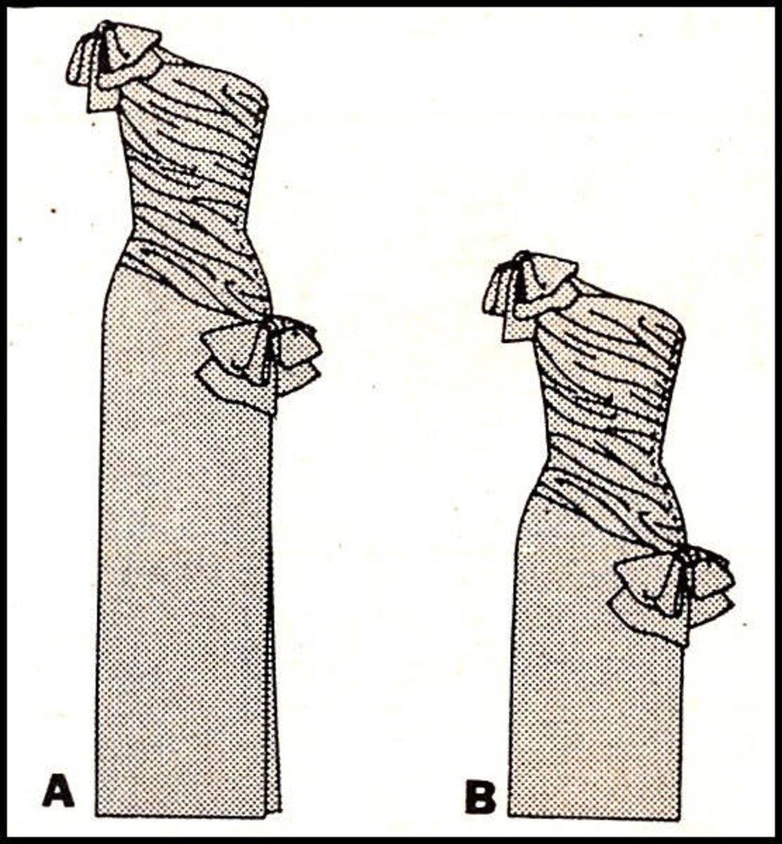 Vintage 1985-STUNNING EVENING Gown-cocktail Dress-vogue | Etsy