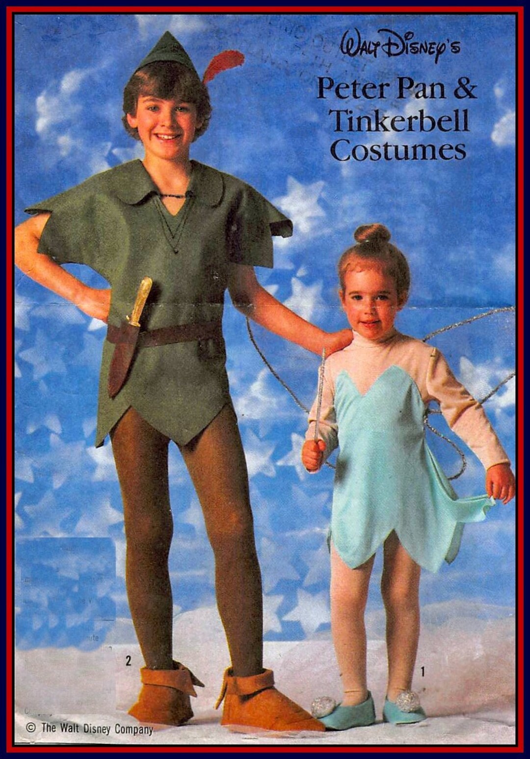Vintage 1986-PETER Pan-tinkerbell-costume Sewing Pattern-authentic Walt ...