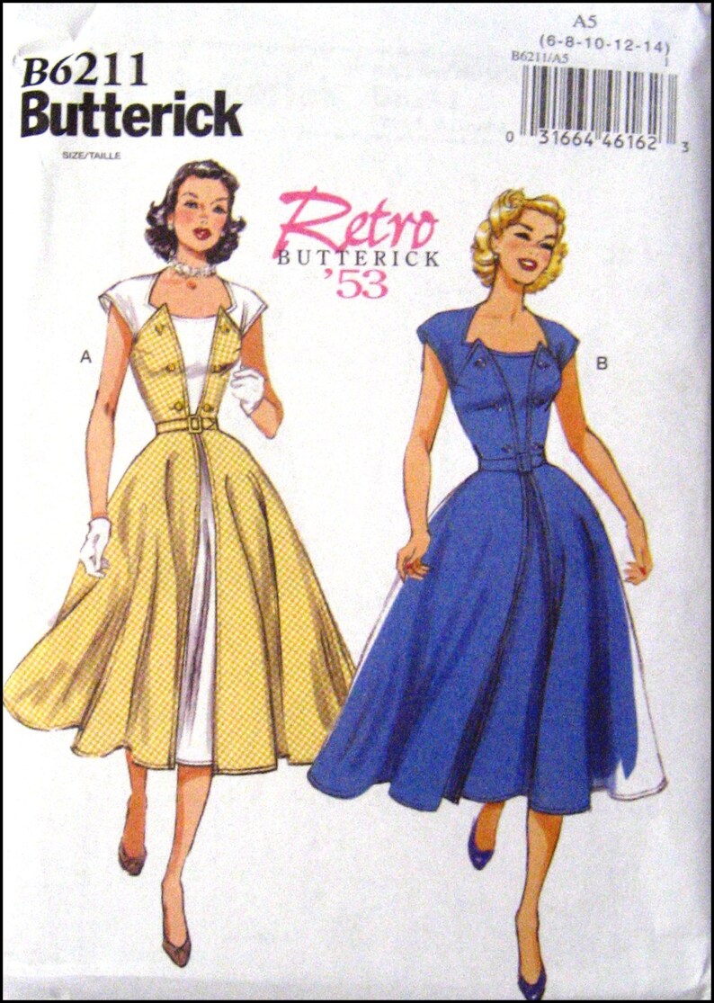 1953-DREAMY WRAP Dress-sewing Pattern-two Styles-unique - Etsy
