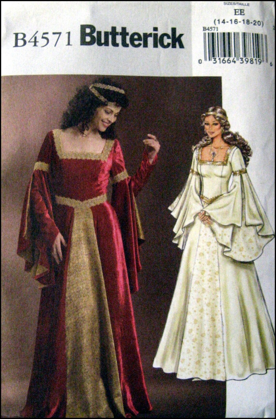 MAID MARIAN Gown-costume Sewing Pattern-angel Flutter - Etsy
