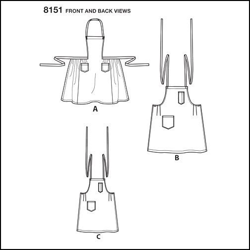 1940s-CRAFTING APRON-Unisex Sewing Pattern-3 Styles-Artist-Crafts ...