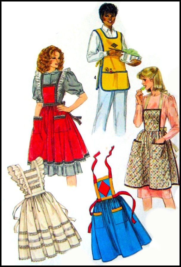 Vintage 1982-AMERICAN APRON Collection-sewing Pattern-six - Etsy
