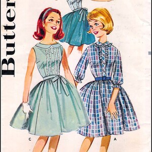 Vintage 1963-SWEET Shirtdress-girl's Sewing Pattern-three Styles-peter ...