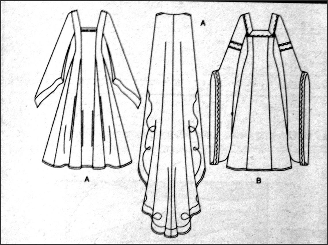 MAID MARIAN Gown-costume Sewing Pattern-two Styles-angel - Etsy