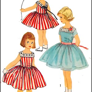 Vintage 1958-PRETTY PARTY Dress-toddler Sewing Pattern-two Styles ...