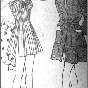 Vintage 1946-BOMBSHELL BATHING Suit-glam Cover Up-sewing Pattern ...