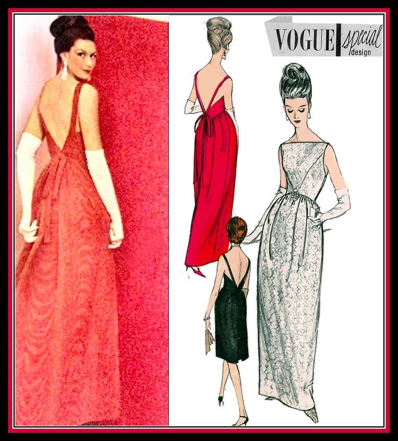 Vintage 1963-STUNNING EVENING Gown-cocktail Dress-vogue - Etsy