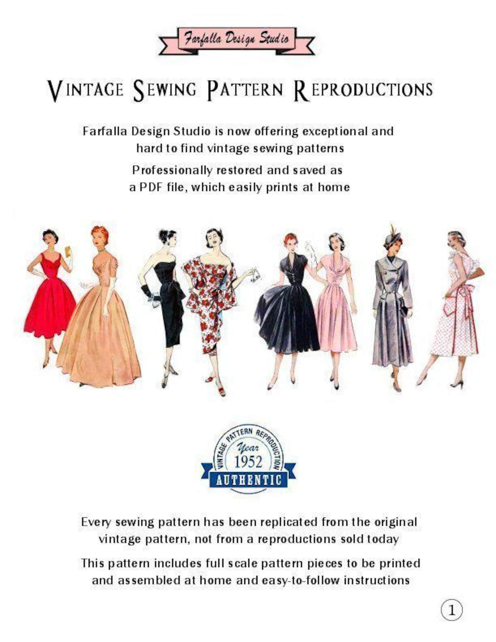 1964-WRAP-AROUND Dress-print-at-home-sewing Pattern-apron Dress-patch ...