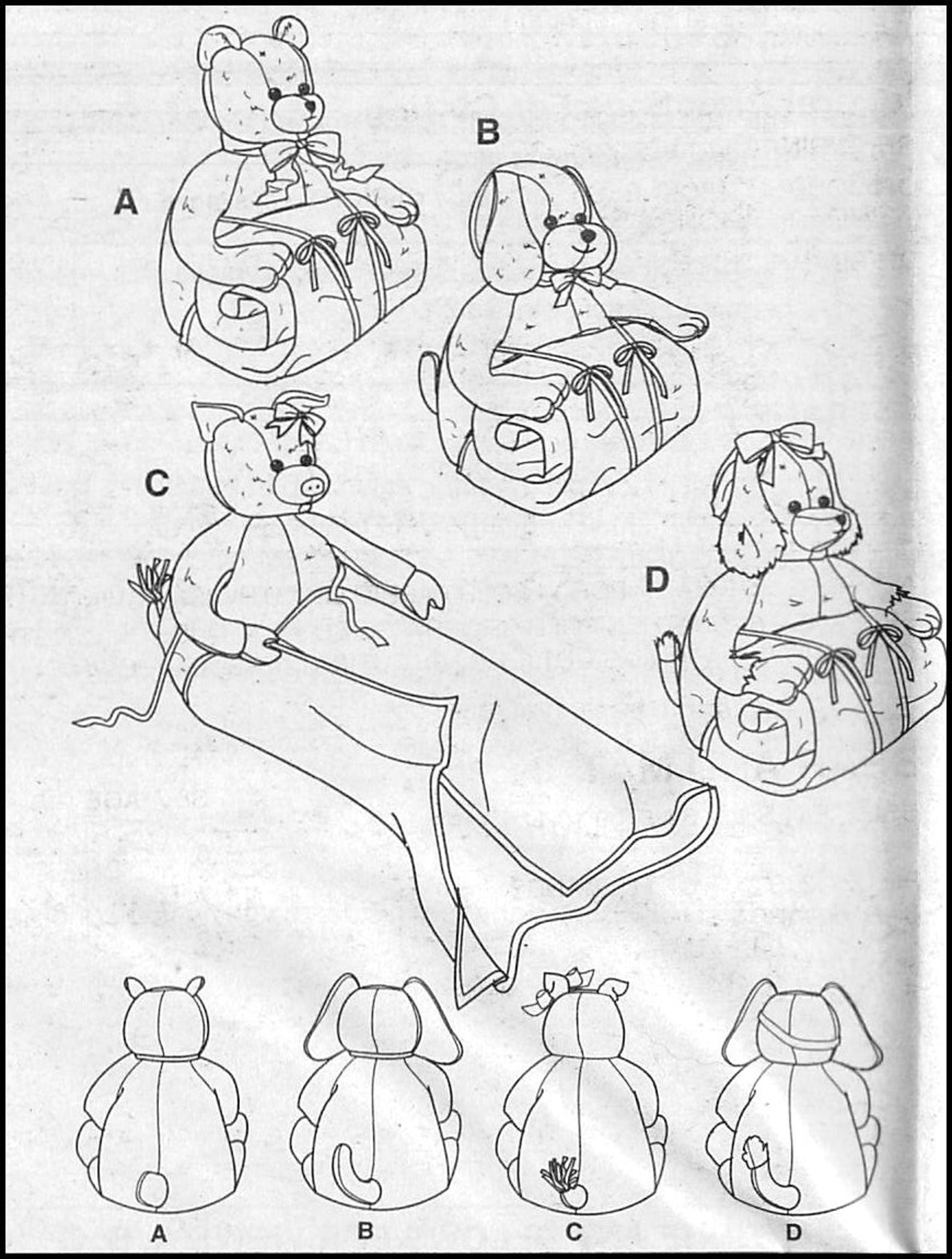 LOVABLE PET Pillows-sewing Pattern-four Styles-baby | Etsy