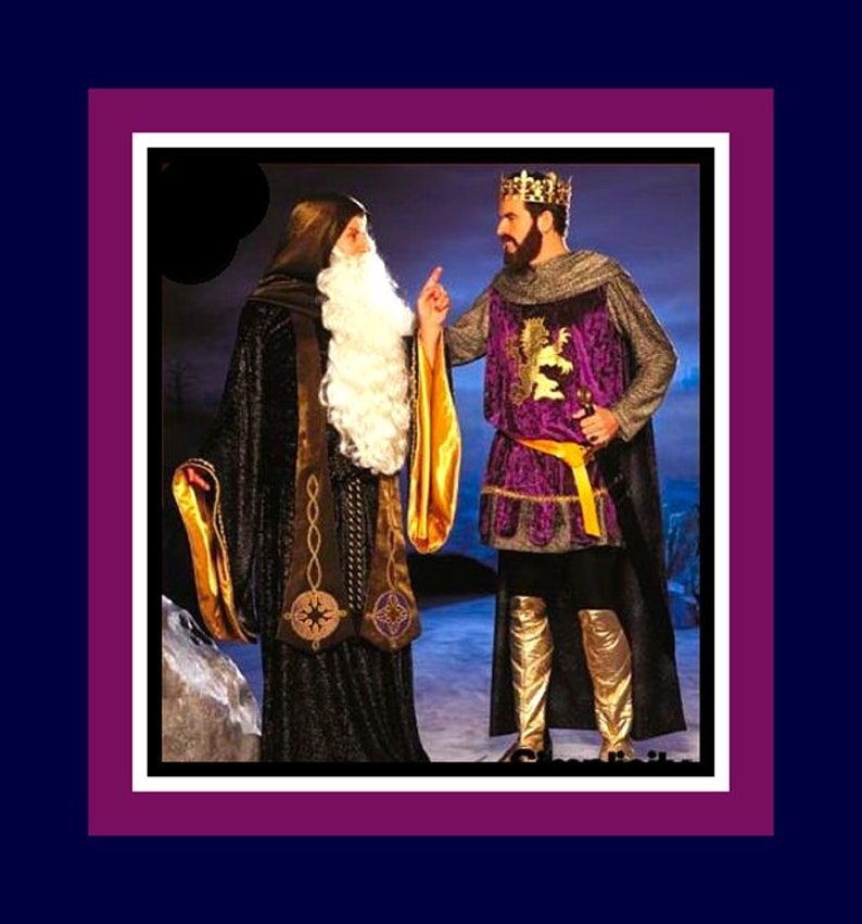 Medieval KING AUTHOR MERLIN Costume Sewing Pattern Tunic - Etsy