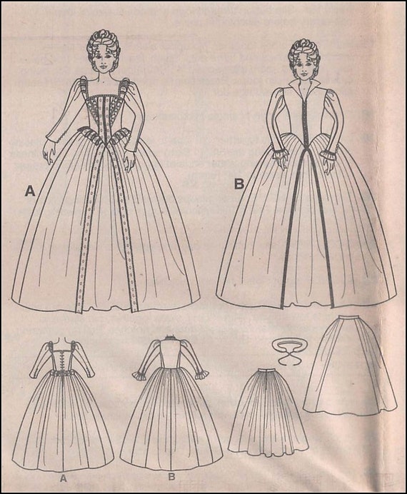Elizabethan Gown Drawing