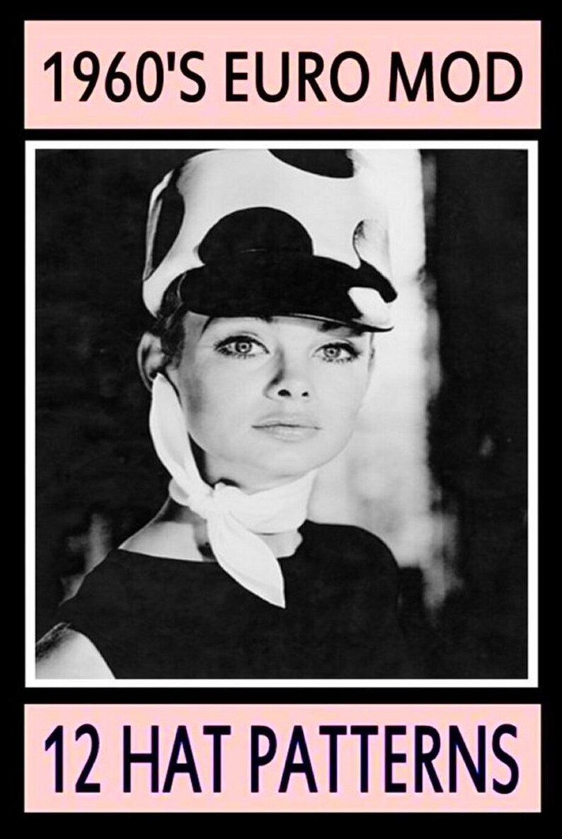 1960s-mod HAT Patterns-twelve Pattern - Etsy