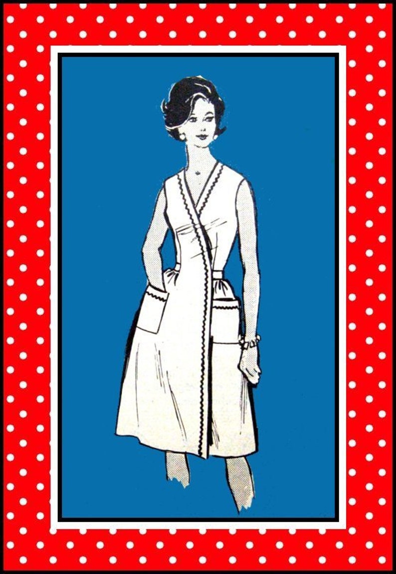 Vintage 1965-FRONT WRAP Dress-mail Order Sewing Pattern-two - Etsy