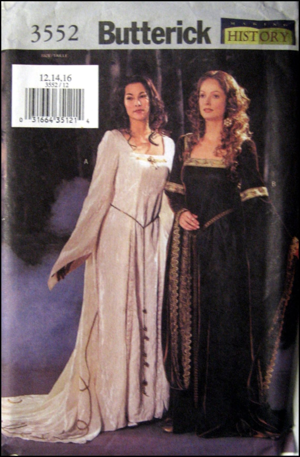 MAID MARIAN Gown-costume Sewing Pattern-two Styles-angel - Etsy