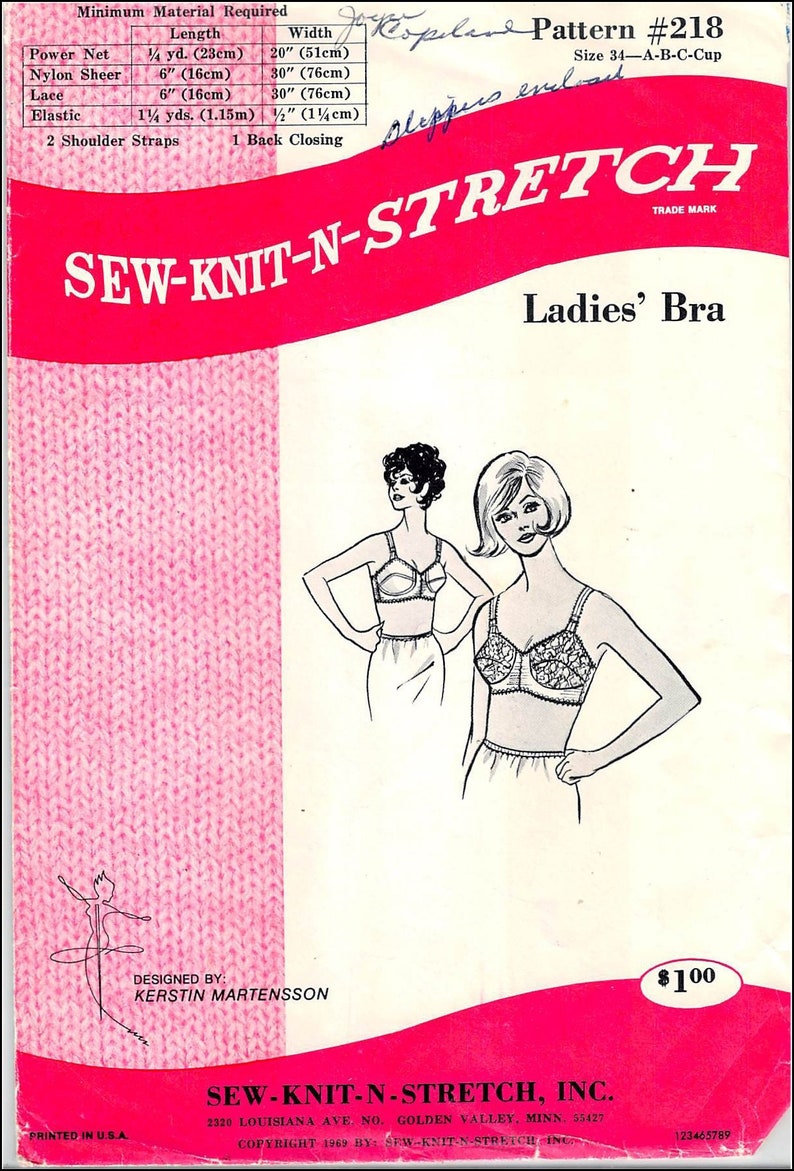 Vintage 1969-BOMBSHELL BULLET Bra-sewing Pattern-two - Etsy