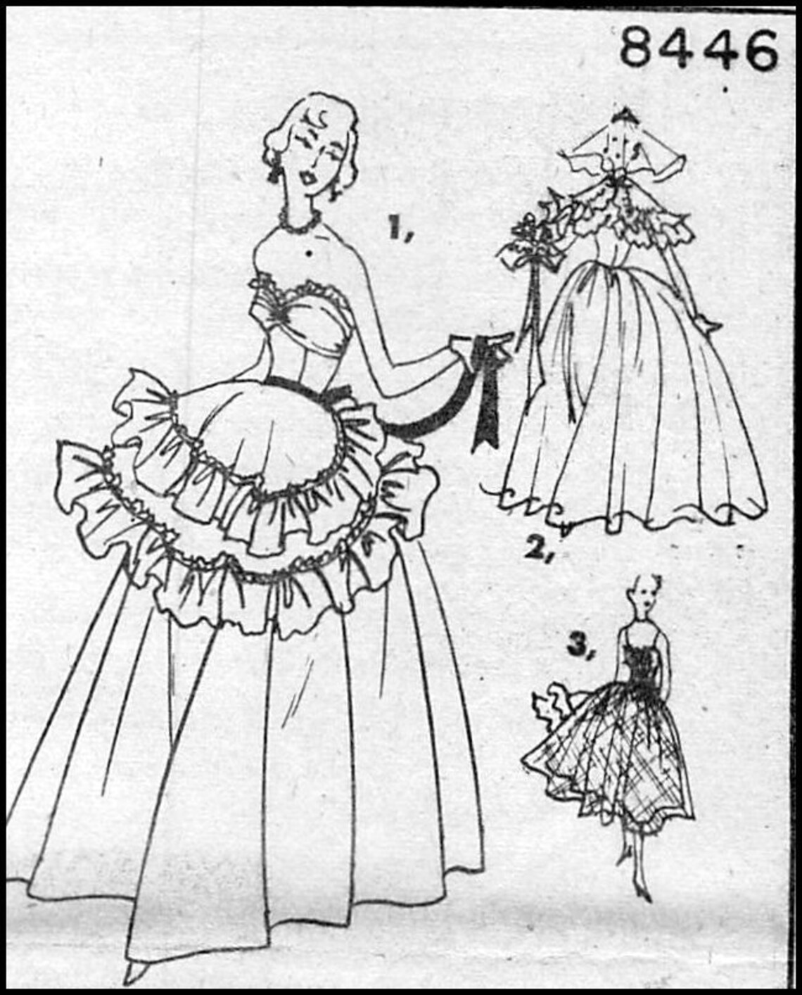 Vintage 1951-DREAMY BALL Gown-sewing Pattern-bombshell - Etsy