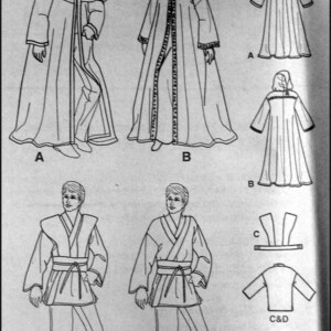 STAR Wars-costume Sewing Pattern-capes-jedi -leia-anakin- Obi Wan-luke ...