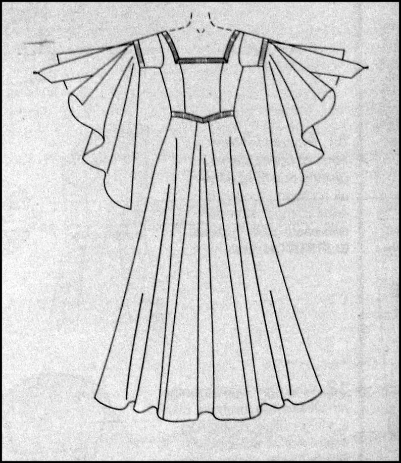 MAID MARIAN Gown-costume Sewing Pattern-angel Flutter - Etsy