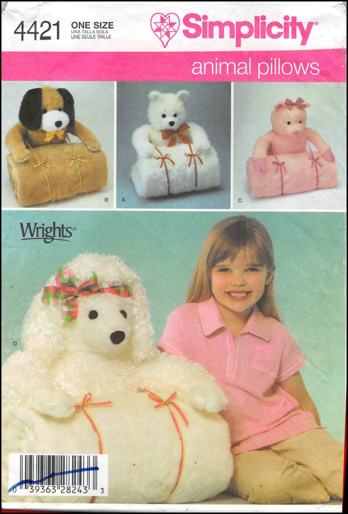 LOVABLE PET Pillows-sewing Pattern-four Styles-baby Bear-pretty Poodle ...