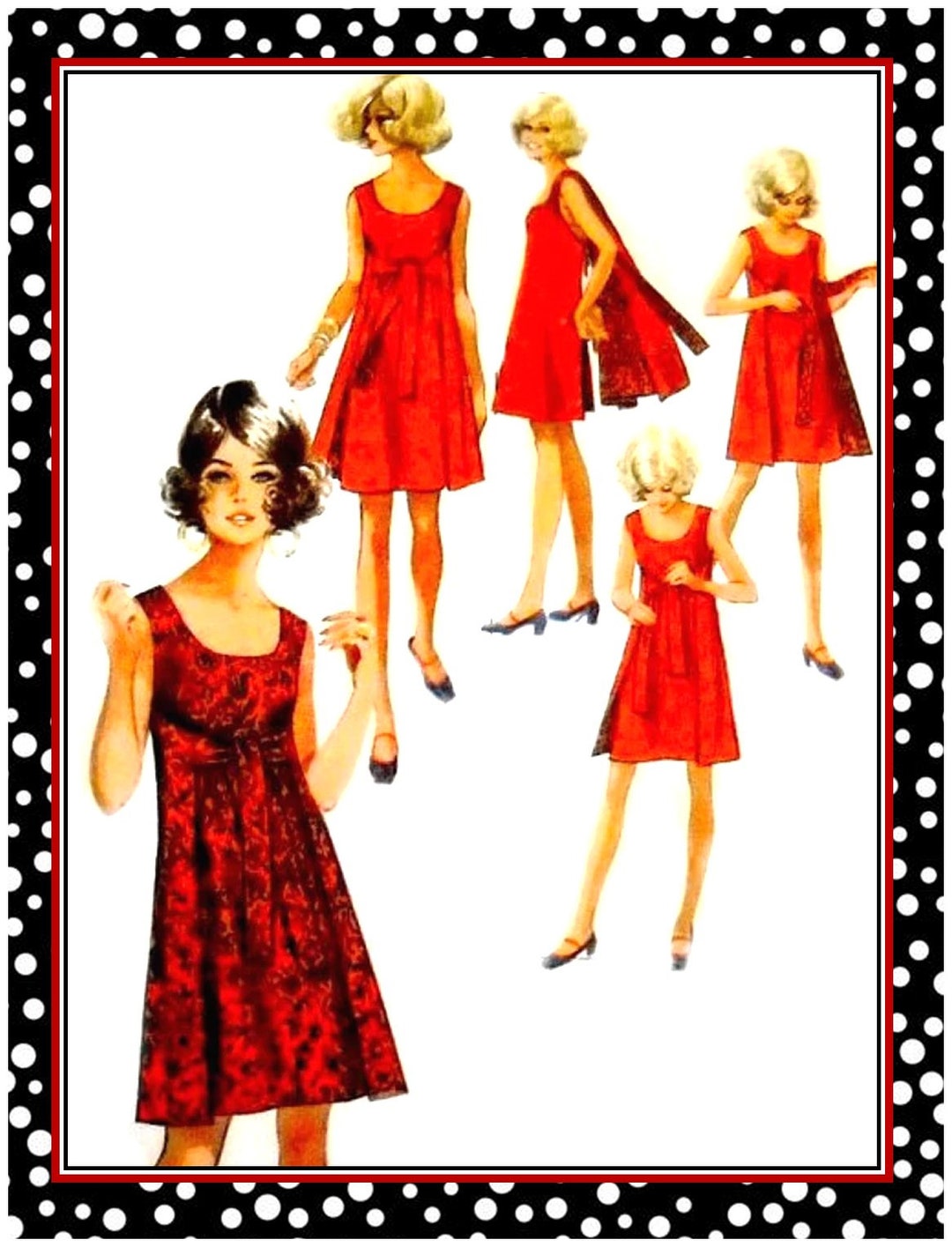 1969-REVERSIBLE WRAP Dress-sewing Pattern-super Easy to Make-great to ...