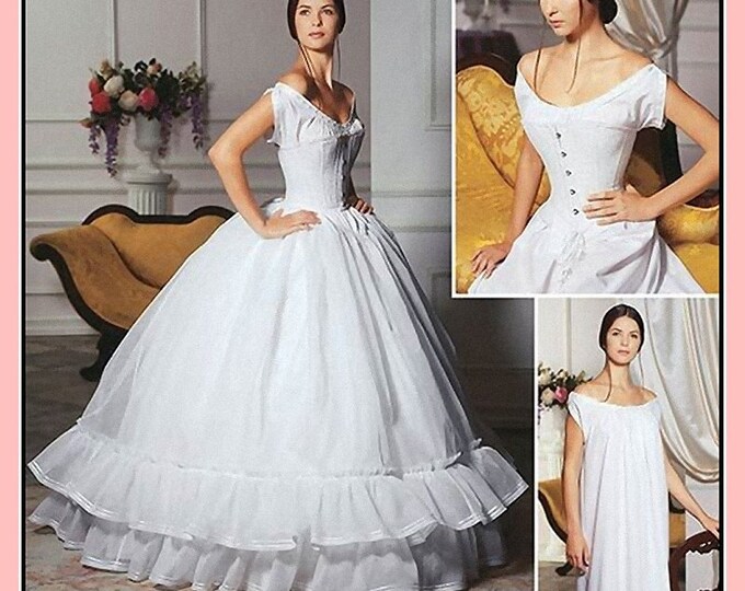 CIVIL WAR Era-historical Sewing Pattern-full Length Petticoat-ruffles ...